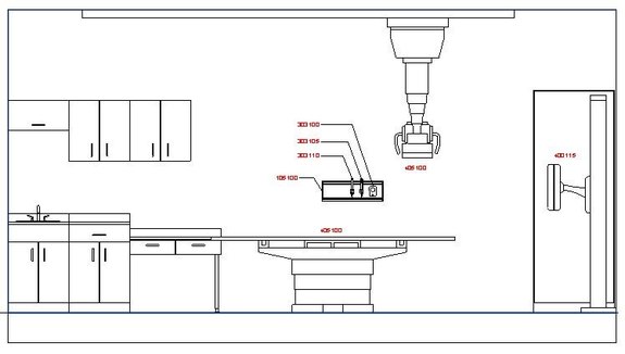 Radiology X-ray exam room Revit Model Revit Families - bim1modeler. All ...