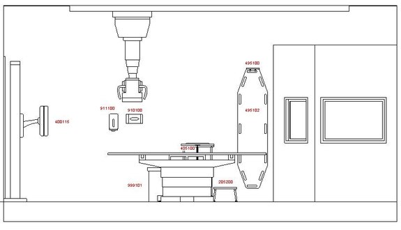 Radiology X-ray exam room Revit Model Revit Families - bim1modeler. All ...