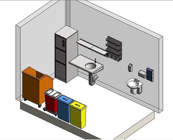 Soiled Utility_Type I Revit Model Revit Families - bim1modeler. All ...