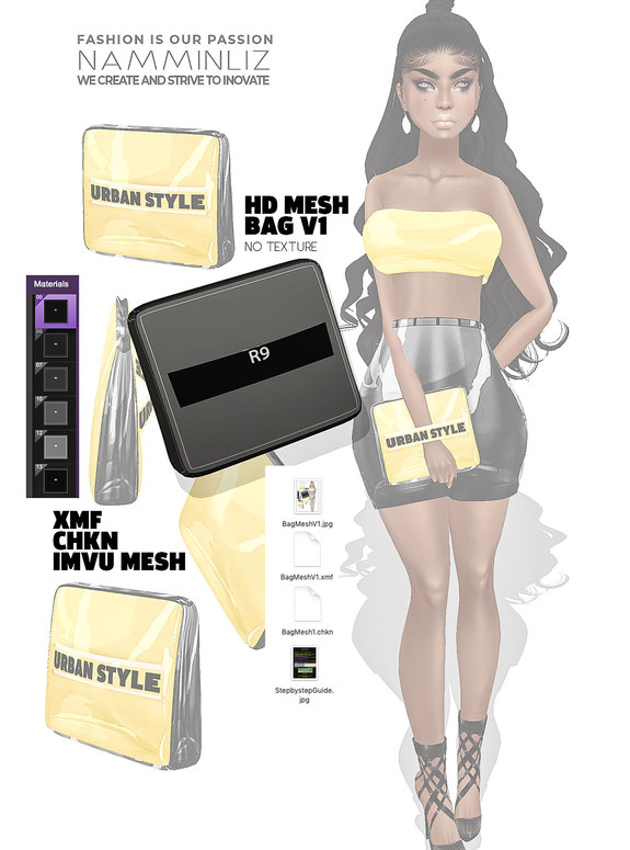 HD Bag imvu Mesh V1 XMF CHKN (no Textures) Derivable Mesh - namminliz ...