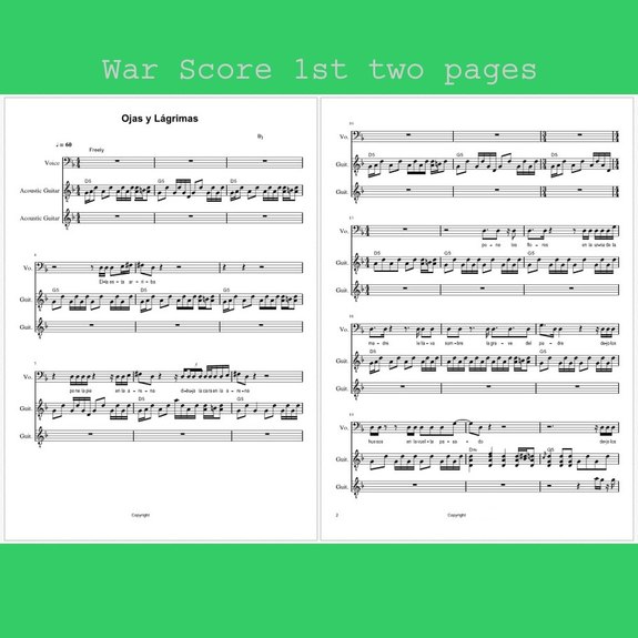 War Score - 11007Vv Downloads. War Score Sheet Music PDF by 11007VV ...