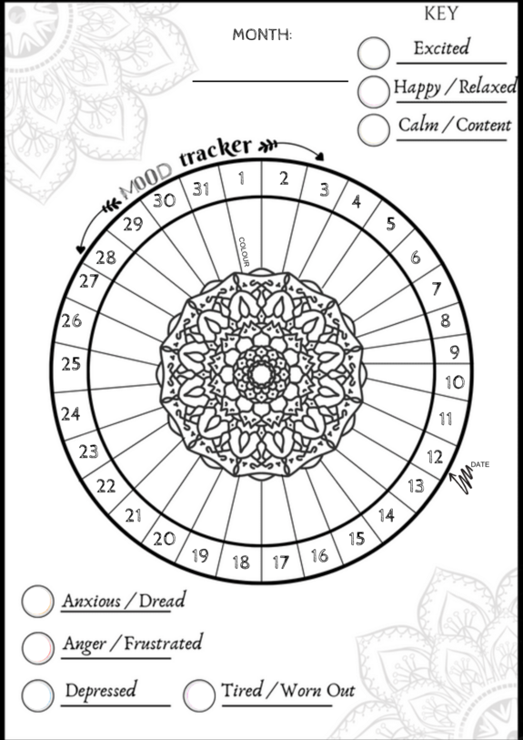 Mandala Mood Tracker Workbook - Bella Emporium. Track your mood with ...