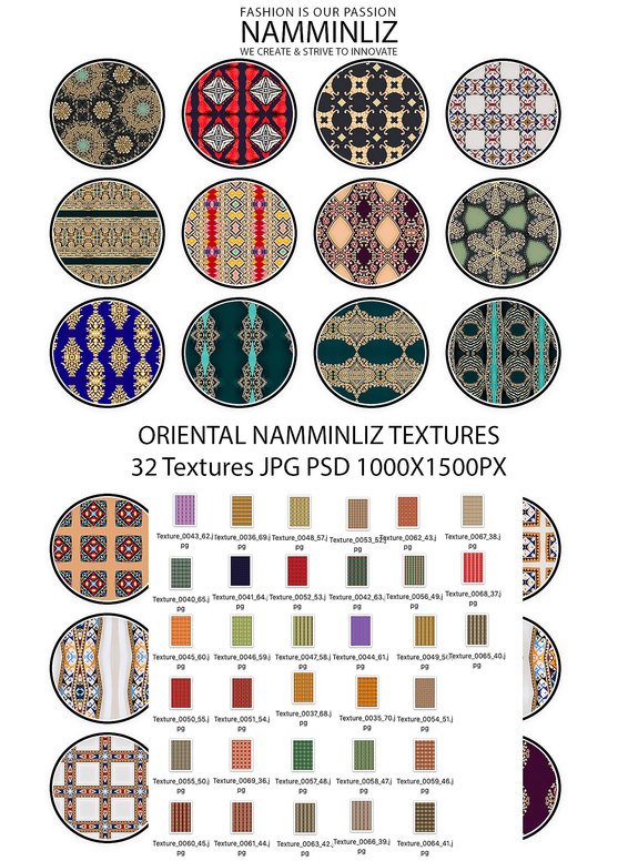 ORIENTAL 32 Textures V3 JPG 1000x1500px - namminliz. Add these New ...