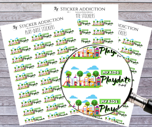 Kids Play-date Mom Mum Planner Journal Stickers - Bella Emporium. Kids ...