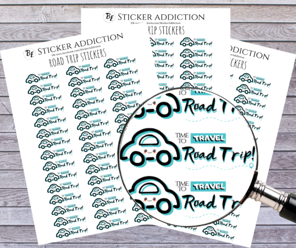 Road Trip planner Calendar Scrapbooking stickers - Bella Emporium. Road ...