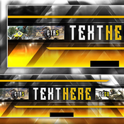 Black and Yellow Banner Gaming Template - irazer. Gaming Banner ...