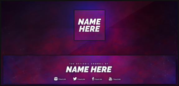 Violette Banner Gaming Template - irazer. Gaming Banner Template Style ...