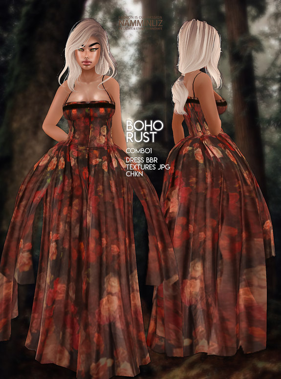 Boho Rust Combo Dress BBR Textures JPG CHKN - namminliz. Be unique with ...