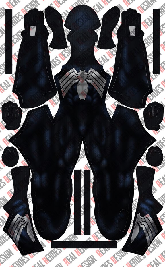 Spider-Man Black Suit Classic - realheroesdesign. Dye Sublimation ...