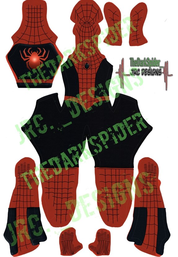 Alex Rosss The Marvels Spider-Man suit pattern - TheDarkSpider_. NOTCE ...