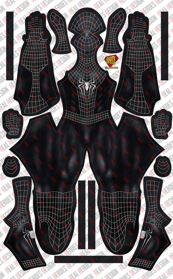 The Amazing Spider-Man 2 Black Suit V.3 Cosplay Pattern - Real Heroes ...