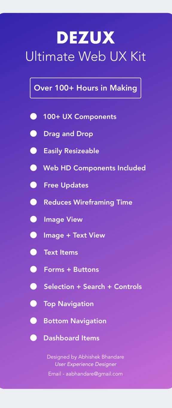 Dezux Ultimate Web UX Kit - dezux. DEZUX Ultimate Web UX Kit is carefully crafted collection of more