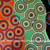 Authentic Aboriginal oil on canvas print Passing of the Day limited edition - authenticaboriginal.