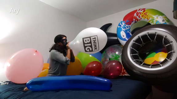 Sit To Pop Balloons Ary Julielooner On This Video Ary Blow By