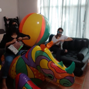 Blowing up beachballs - julielooner. In this video Ary and Mya blow by ...