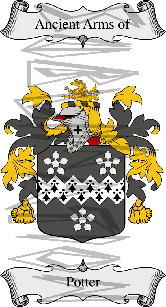 Potter Coat Of Arms With Crest Line Drawing Sublitemplates Potter Coat Of Arms With Crest Line