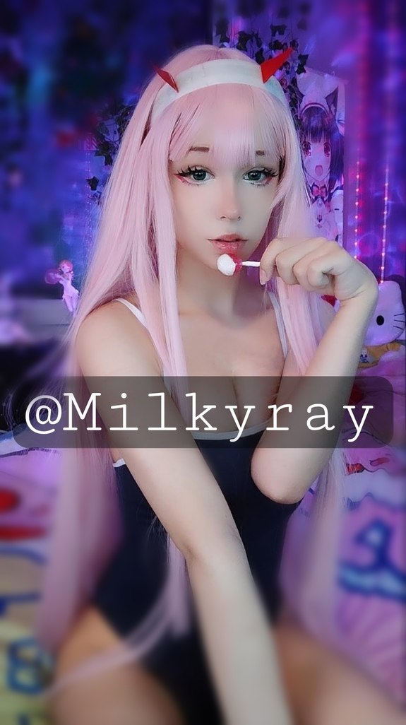 Zero Two Bathing suit set (Slight Nsfw) - milkyray. Another Set with my Fake chest :) (one picture
