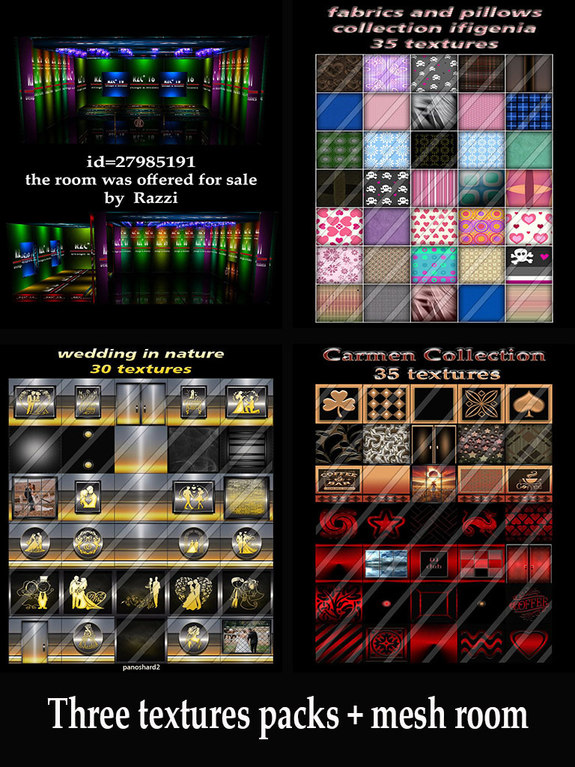 Three textures packs + mesh room chkn for imvu creators - panoshard2 ...