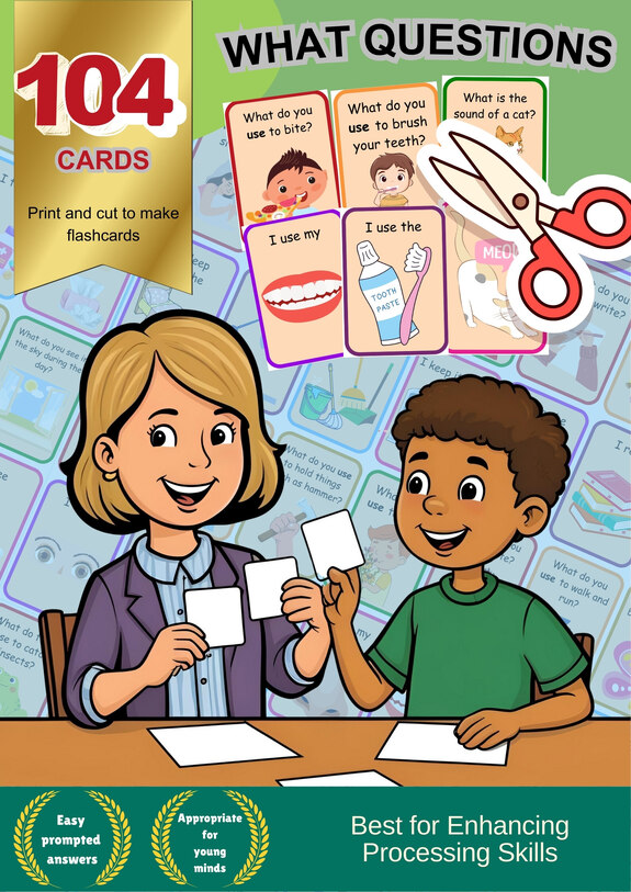 52 What Questions: Build Language and Understanding (104 Cards ...