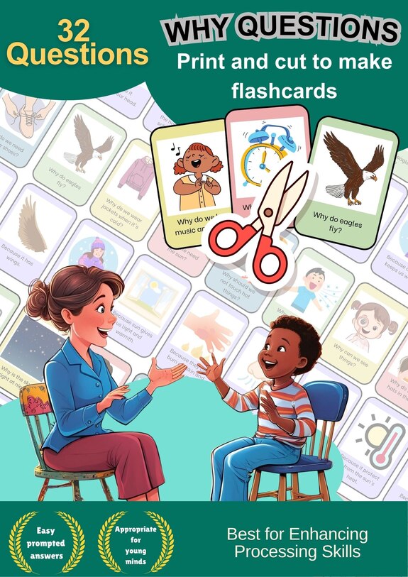 Why Questions – Printable PDF Flashcards (32 Questions 64 Cards ...